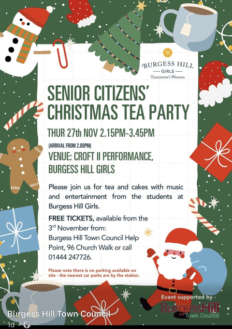 WhatSenior Citizen Christmas Tea Party - Thursday 27 November - 2:15pm ...